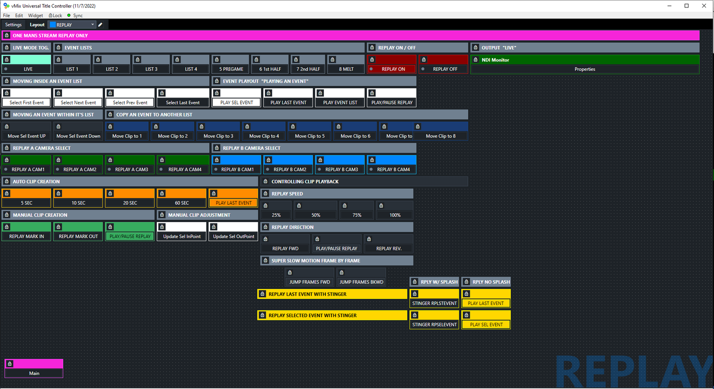vMix UTC Replay Controller – One Mans Stream