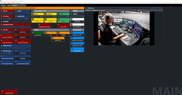 Baseball vMix UTC Controller – One Mans Stream