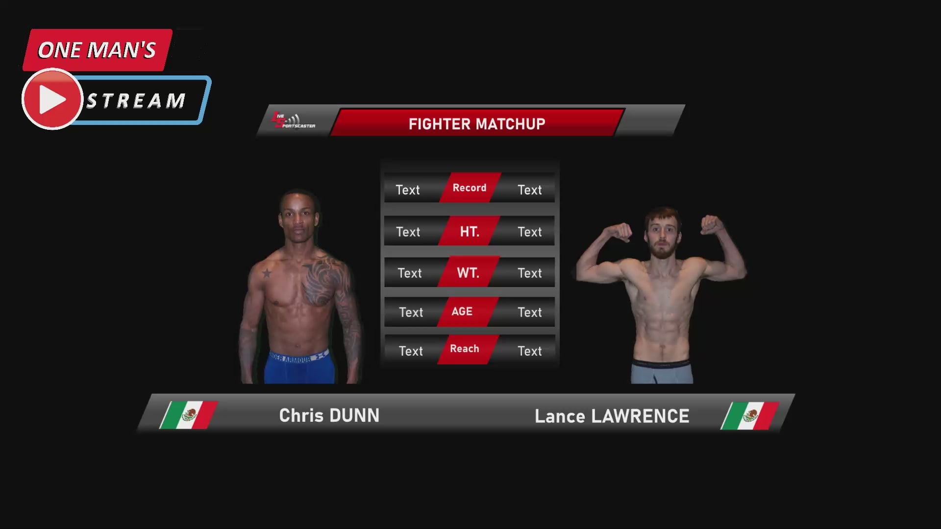 Boxing/MMA Fighter Matchup ANIMATED – One Mans Stream