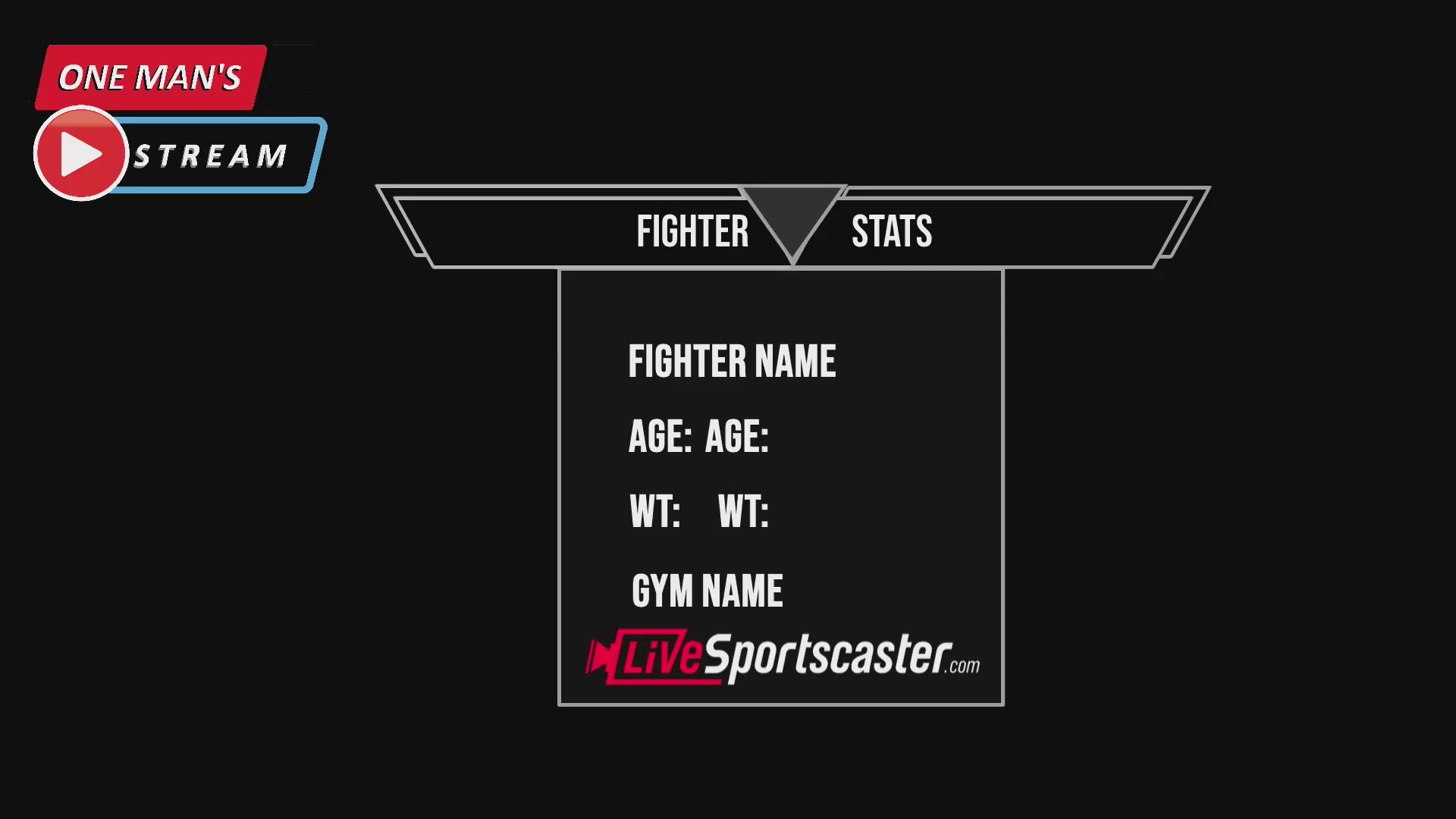 Boxing/MMA Fighter Stats Graphic ANIMATED – One Mans Stream